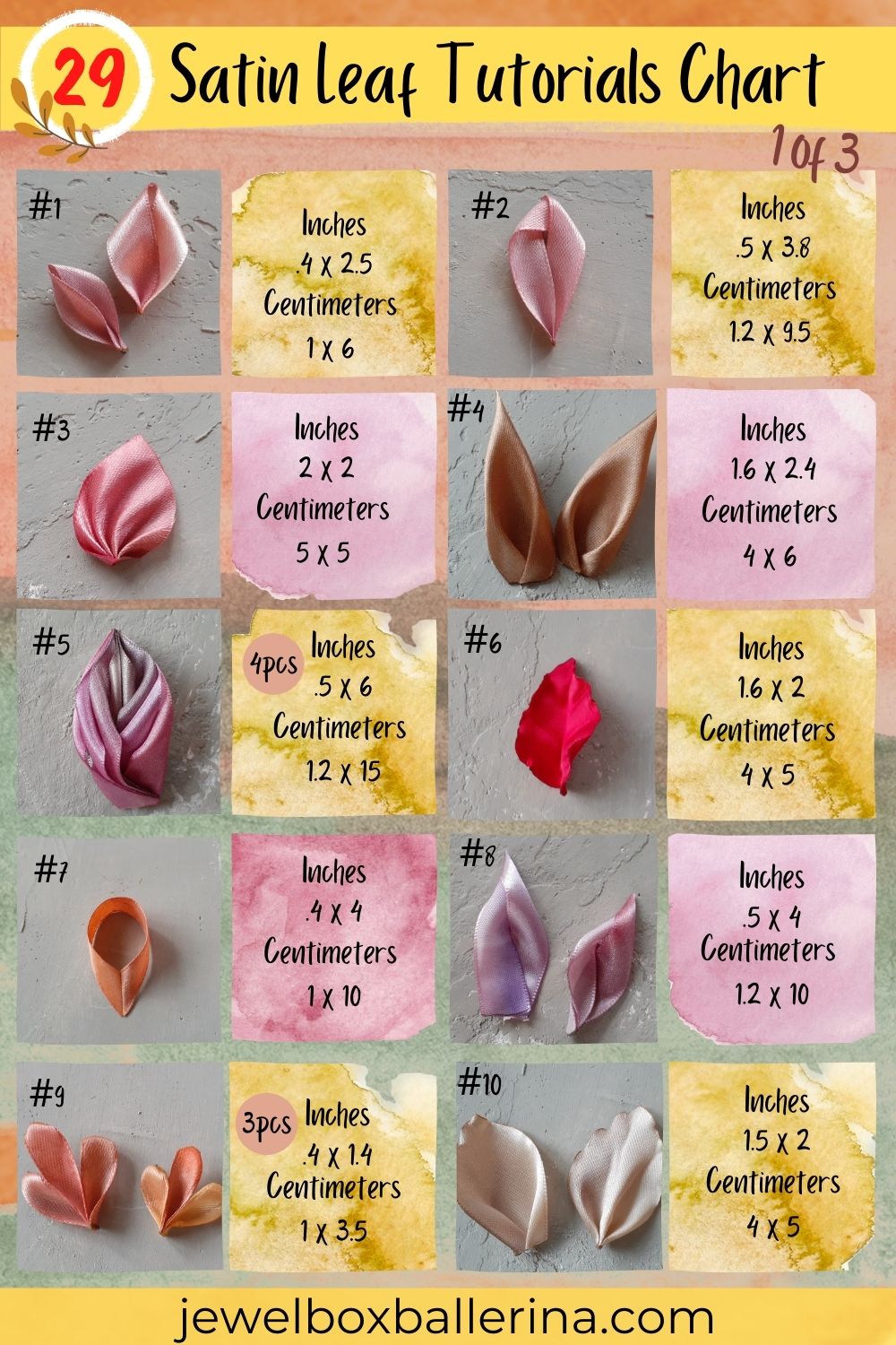 HOW TO MAKE 29 SATIN RIBBON LEAVES [MASTERCLASS] – Jewel Box Ballerina