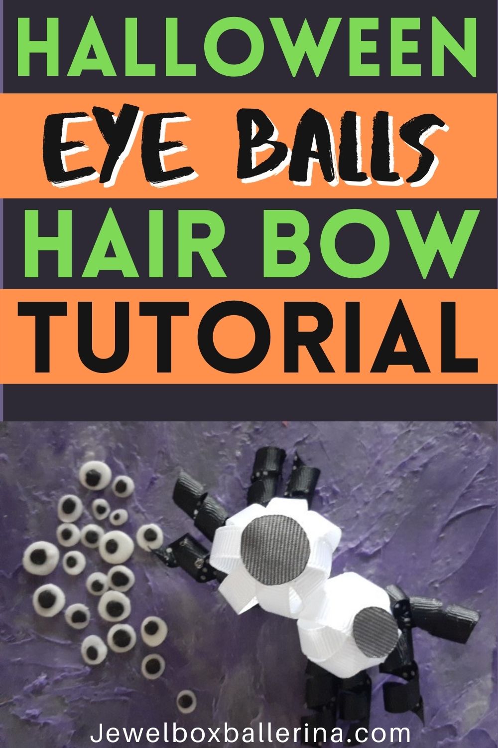 DIY Halloween Crafts : How to Make Eye Balls from Ribbons | Hair Bow ...